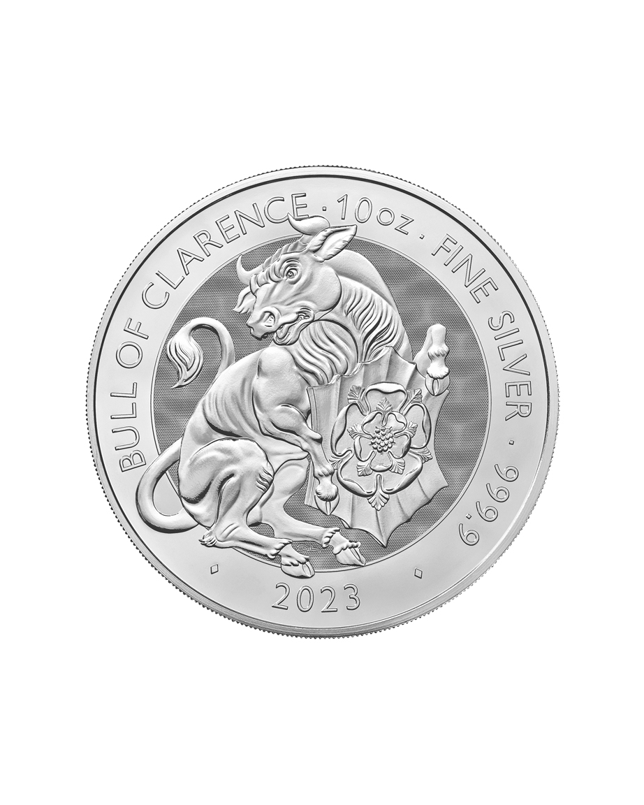 The Royal Tudor Beasts 2023 Bull of Clarence 10oz Silver Coin