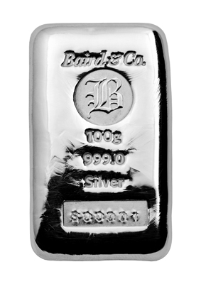 100g Silver Cast Bar