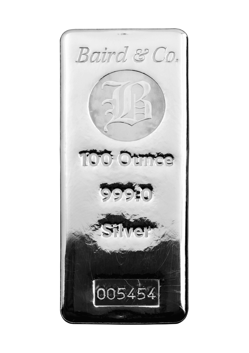 100oz Silver Cast Bar