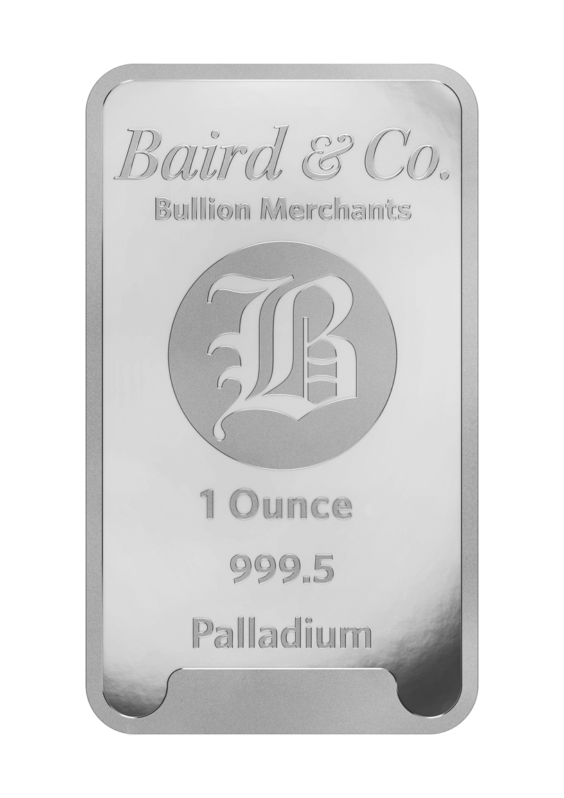 1oz Palladium Minted Bar