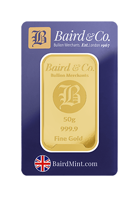 50g Gold Minted Bar